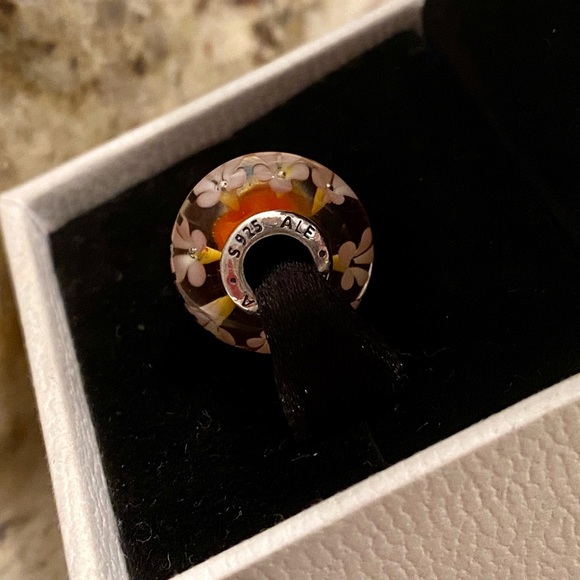 Pandora | Jewelry | Pandora Hawaii Exclusive Orange Flower Murano Charm ...